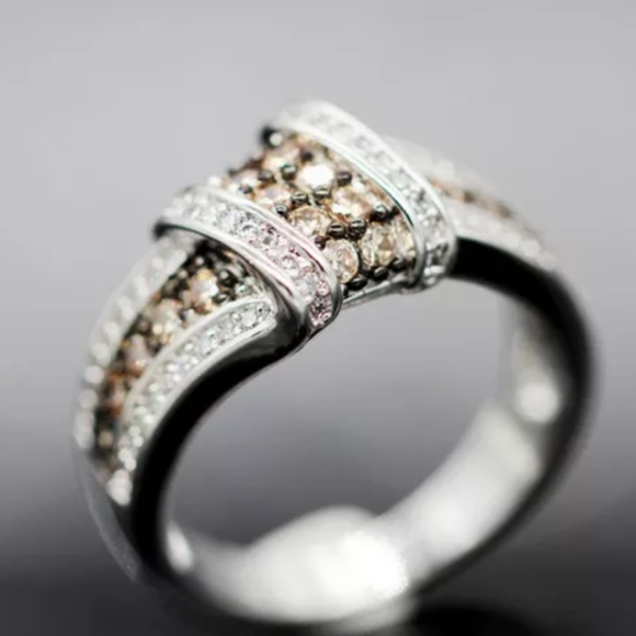 everrealli | Jewelry | 8k Brown Chocolate White Vanilla Diamond Ring ...